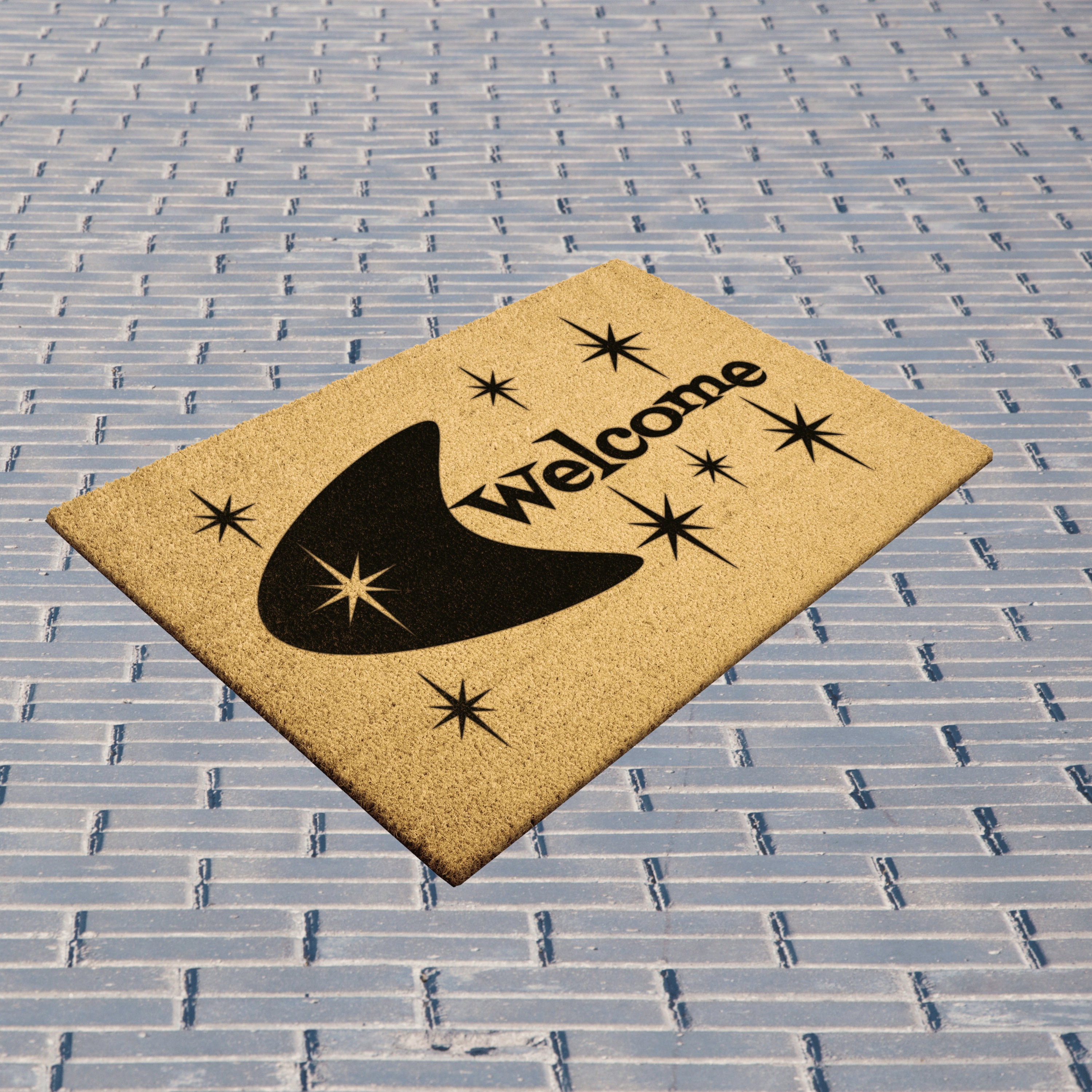 Mid Century Modern Outdoor Door Mat, Outdoor Retro Door Mat, Atomic ...