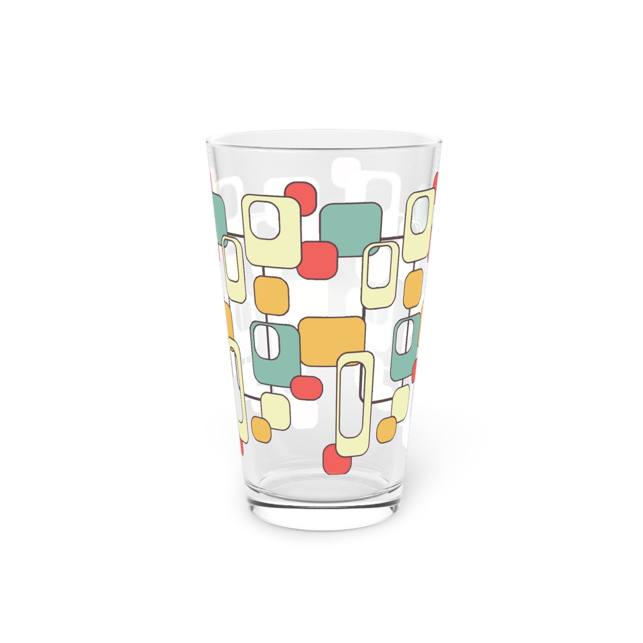 Atomic Cat Glasses, Mid Century Modern Retro Beer Glass, MCM Beer ...