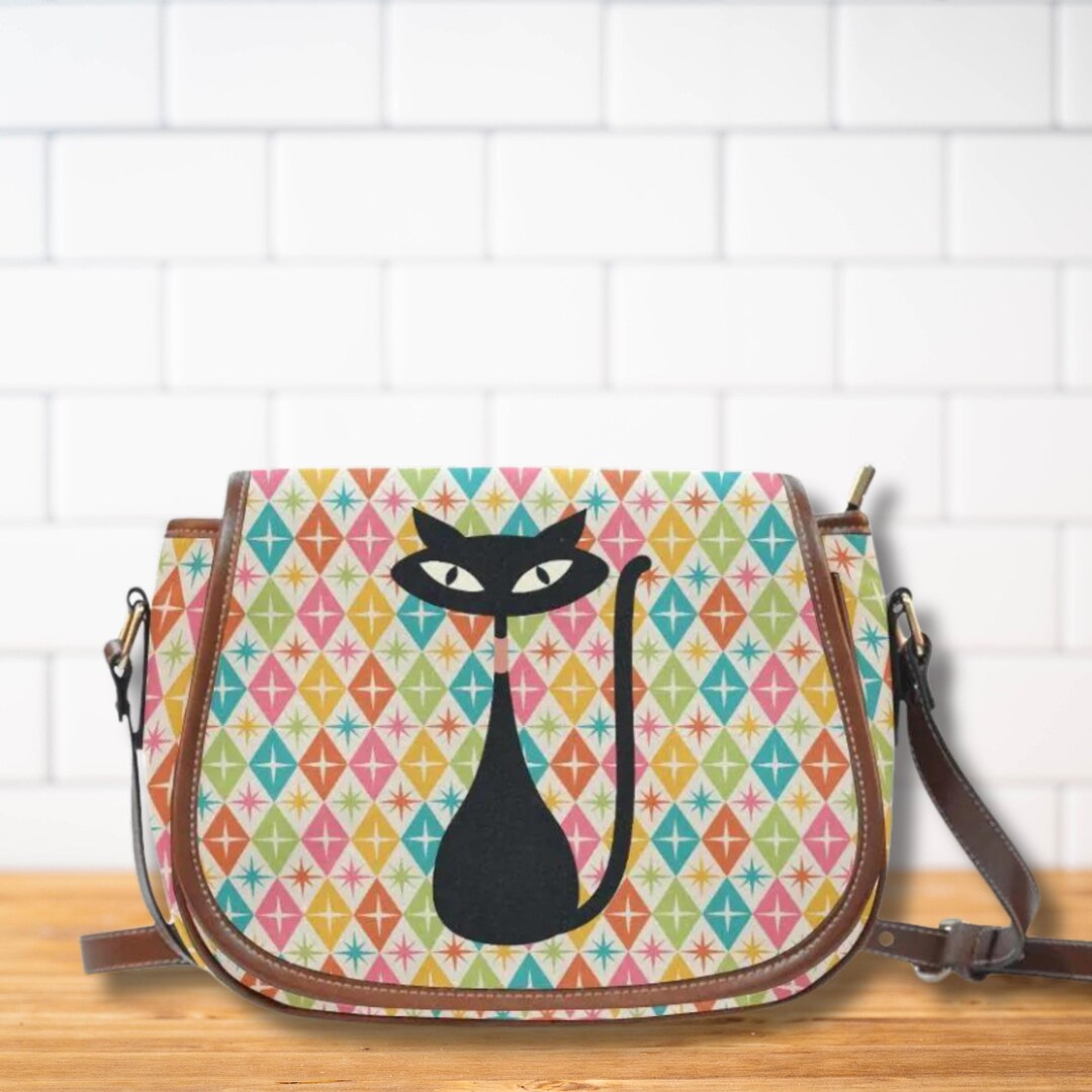 Atomic Cat Handbag Retro Cat Saddlebag Atomic Cat Crossbody Mid Mod ...