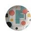 Atomic Geometric Dinner Plate, MCM Atomic Style Plate - Etsy