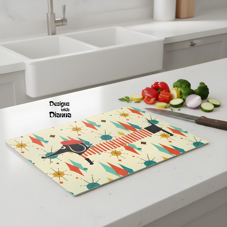 Atomic Dog Cutting Board Dachshund Cheese Board Atomic Dog Serving Tray ...