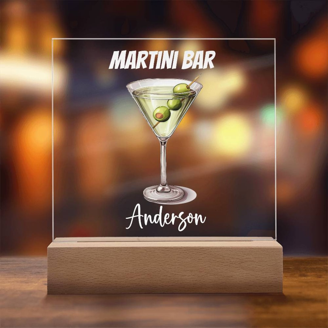 Martini Bar Sign Martini Bar Martini Sign Acrylic Martini Bar Sign ...