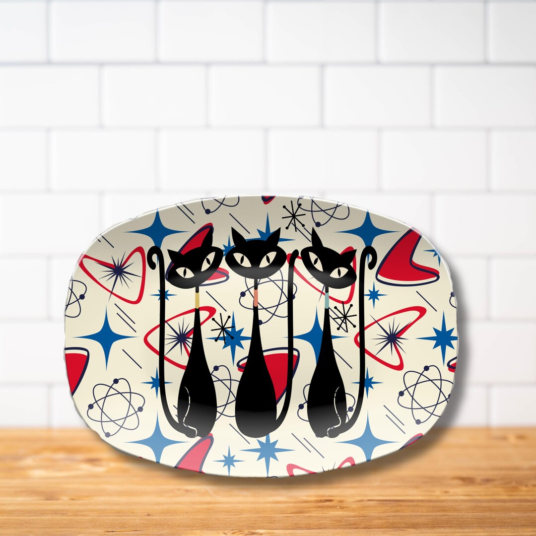 Atomic Cat Platter Atomic Cat Party Platter Atomic Cat Serving Tray Mid ...