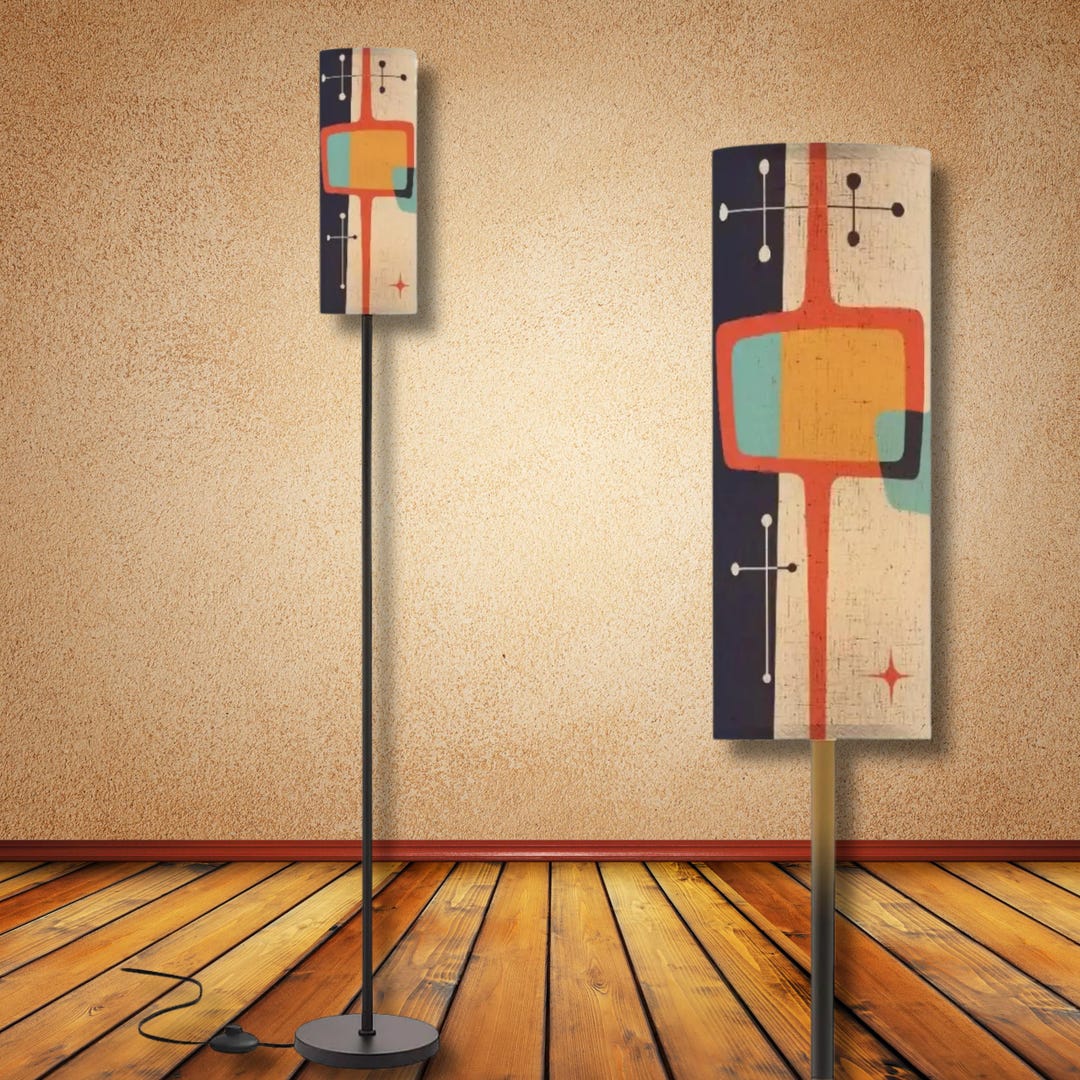 Mid Century Modern Lamp Abstract and Colorful Lamp Stylish Retro ...