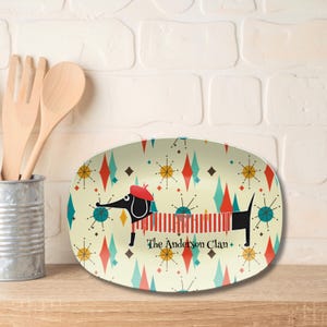 Atomic Dachshund Platter Atomic Party Platter Atomic Dog Serving Tray ...