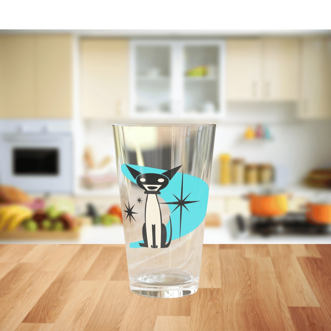 Atomic Dog Drinking Glasses Atomic Dog Drinkware Retro Dog Gifts Cute ...