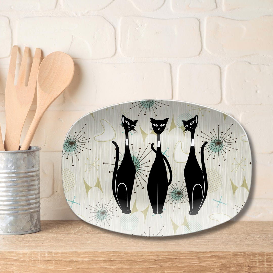 Atomic Cat Platter Atomic Cat Party Platter Atomic Cat Serving Tray Mid ...