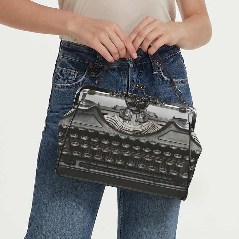 Retro Typewriter Handbag Vintage Style Crossbody Purse for Writers Book ...