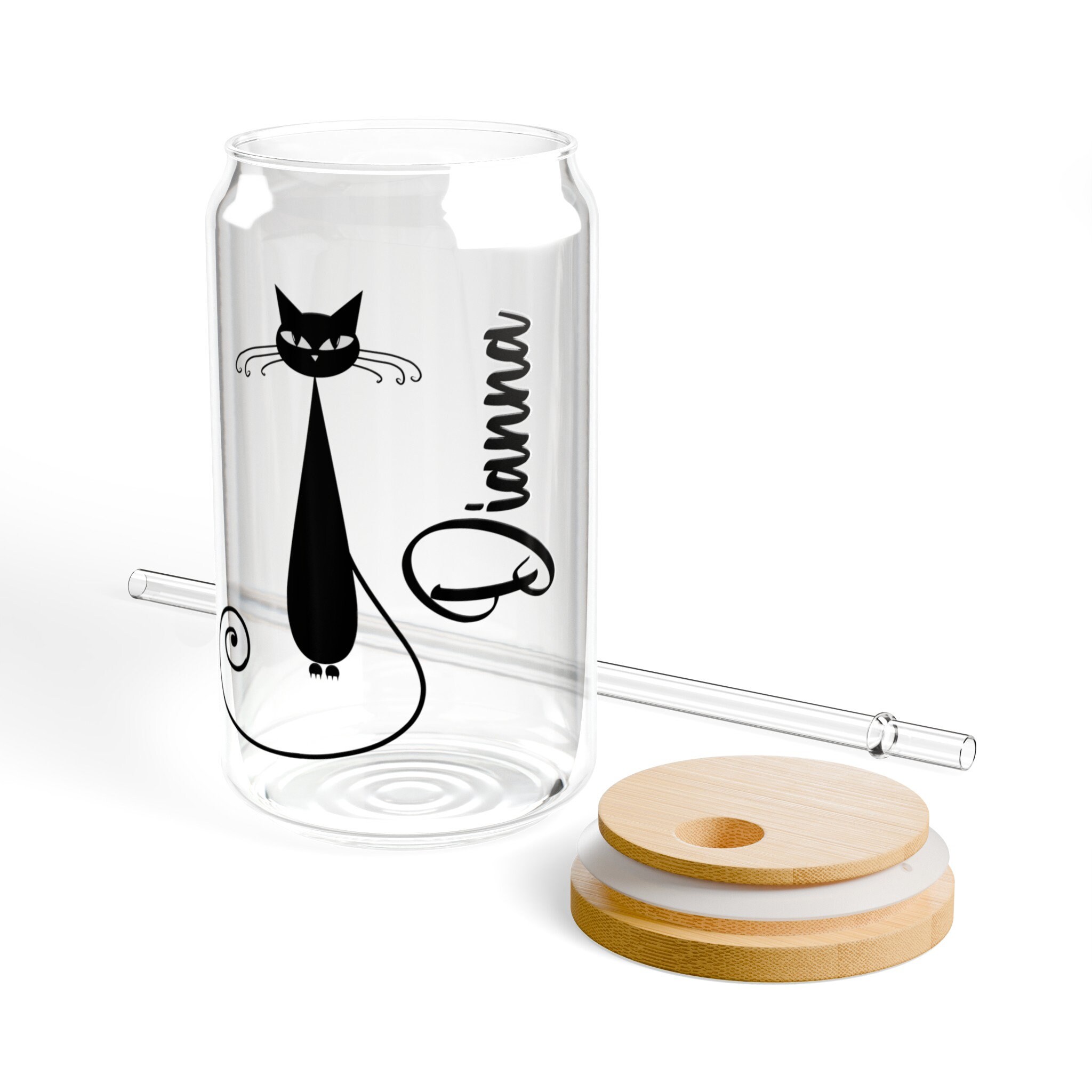 Personalized Atomic Cat Iced Coffee Cup Custom Atomic Cat Glass With ...