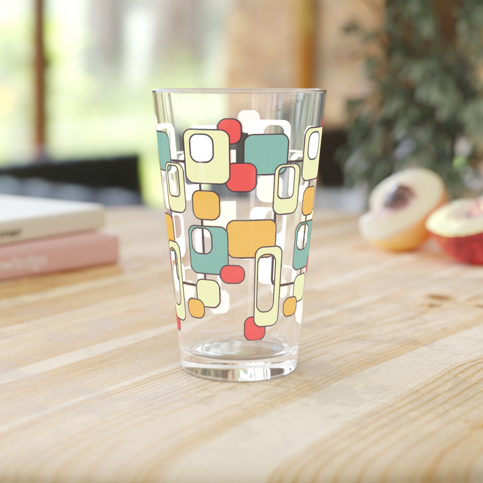 Atomic Cat Glasses, Mid Century Modern Retro Beer Glass, MCM Beer ...