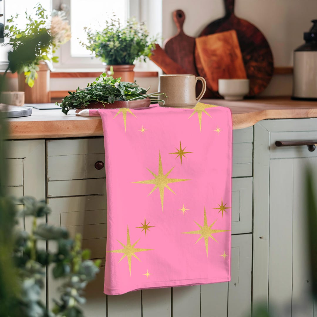 1950s Retro Kitchen Tea Towel Mid Century Modern Kitchen Chef Gift ...