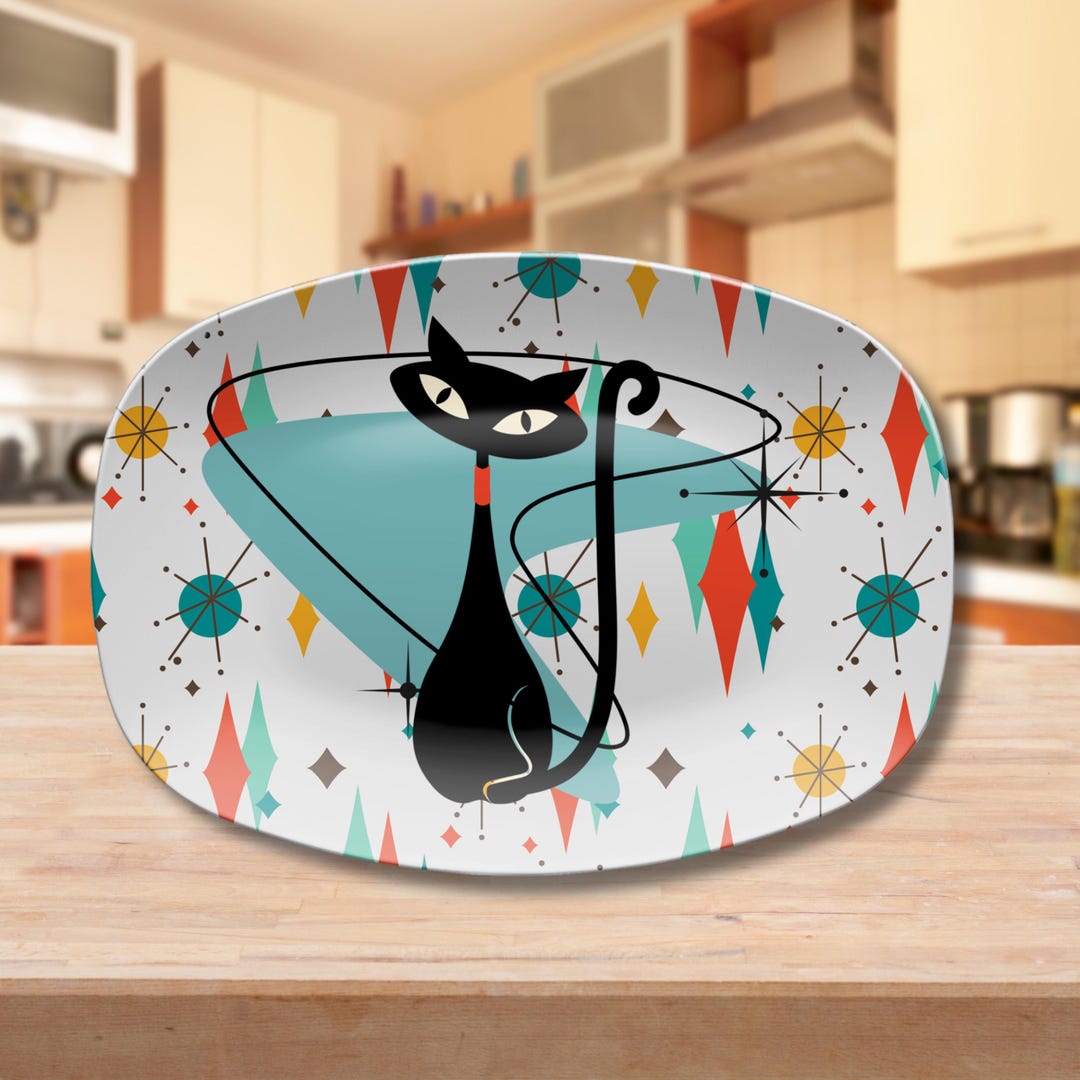 Atomic Cat Mid Century Modern Starburst Serving Platter Atomic Cat ...