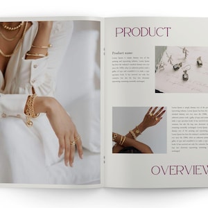 Jewelry Catalog Template, 20 Pages Editable in Canva | Ebook | Magazine ...