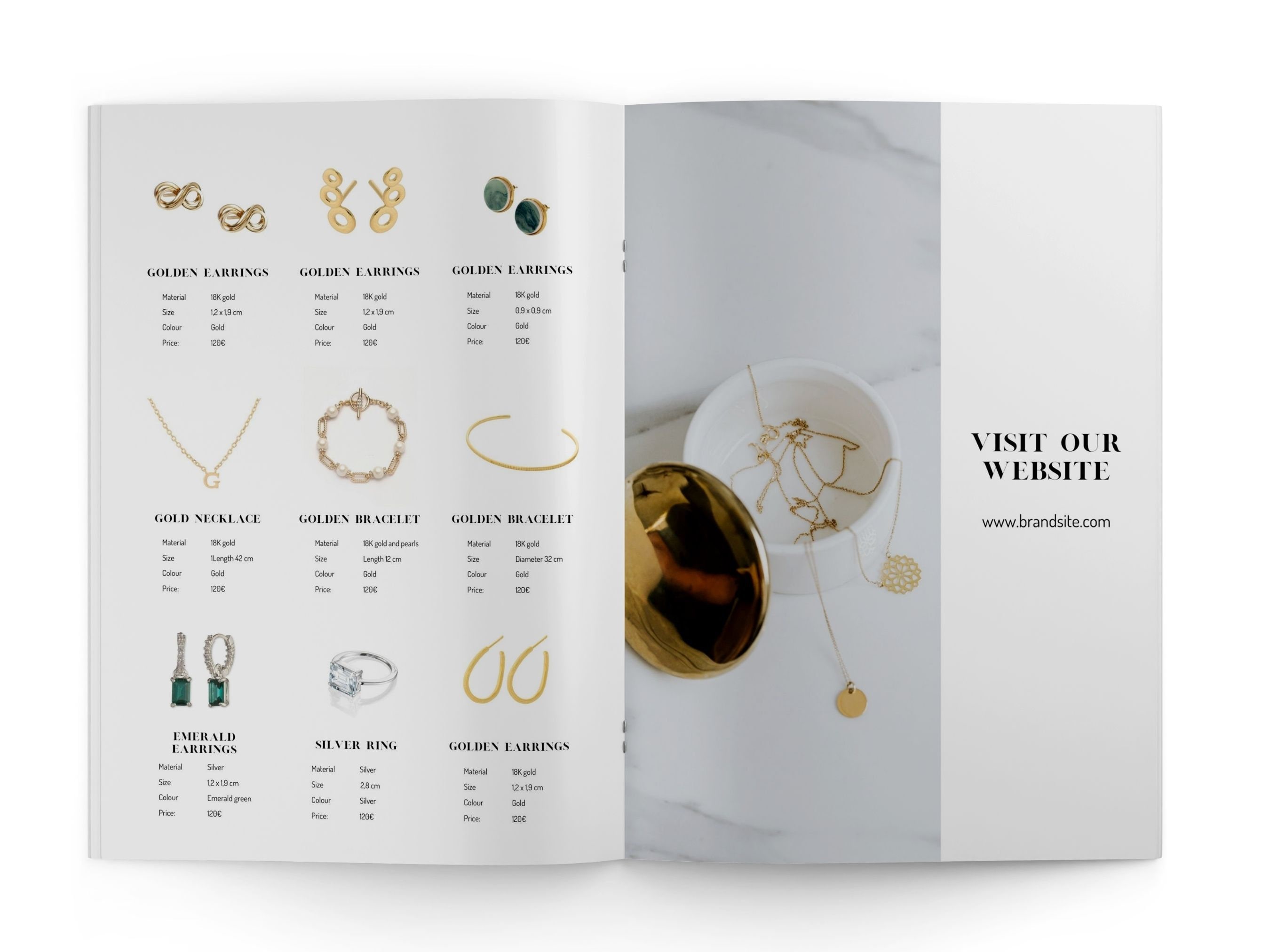Jewelry Catalog Template, Fully Editable in Canva | Ebook | Magazine ...