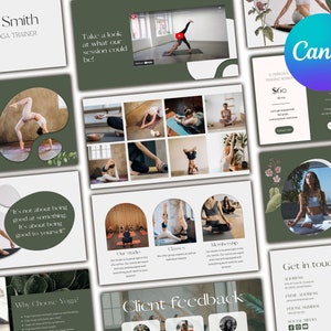 Yoga Instructor Website Design Template Editable in Canva | Fitness ...