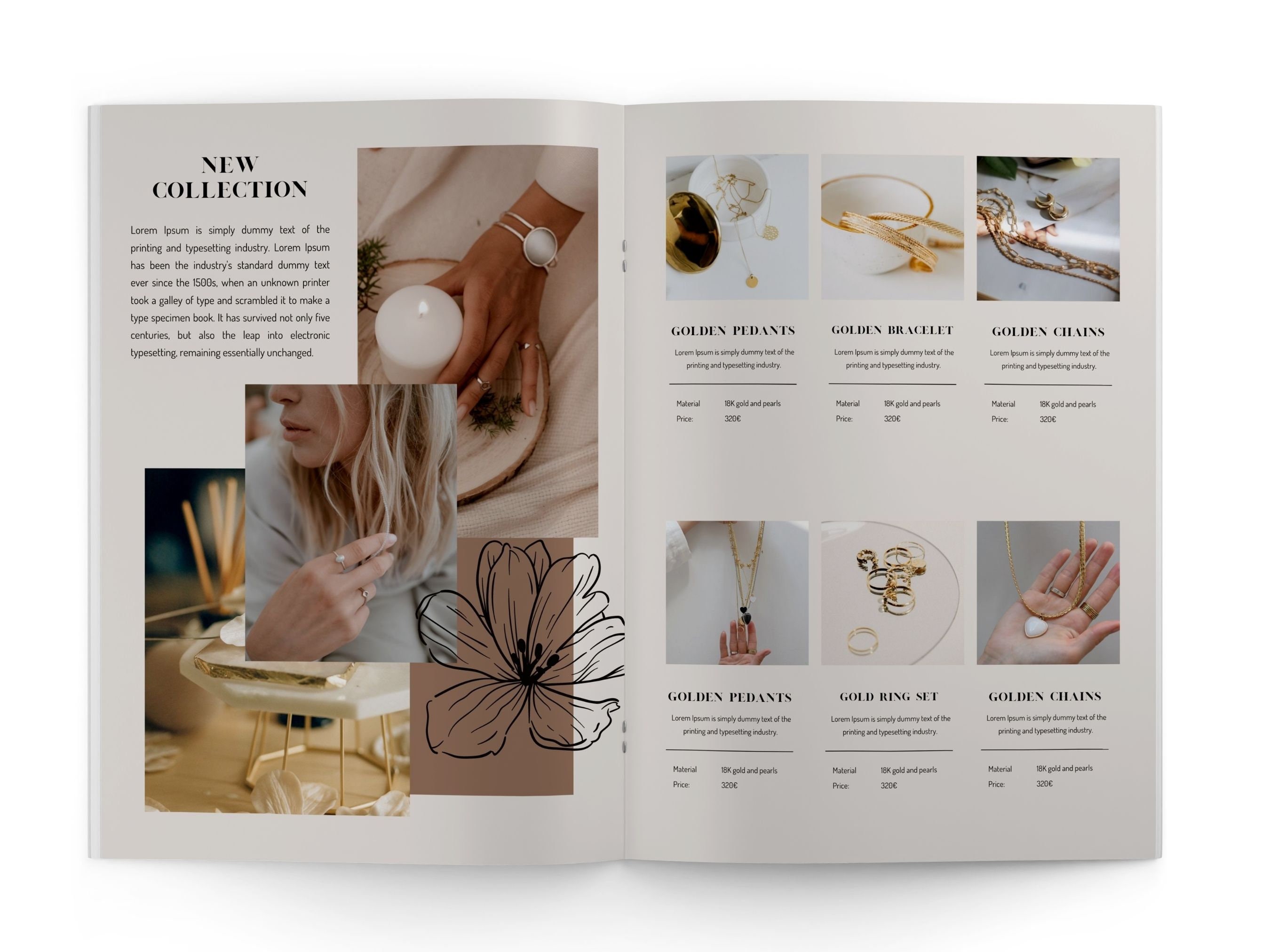 Jewelry Catalog Template, Fully Editable in Canva | Ebook | Magazine ...