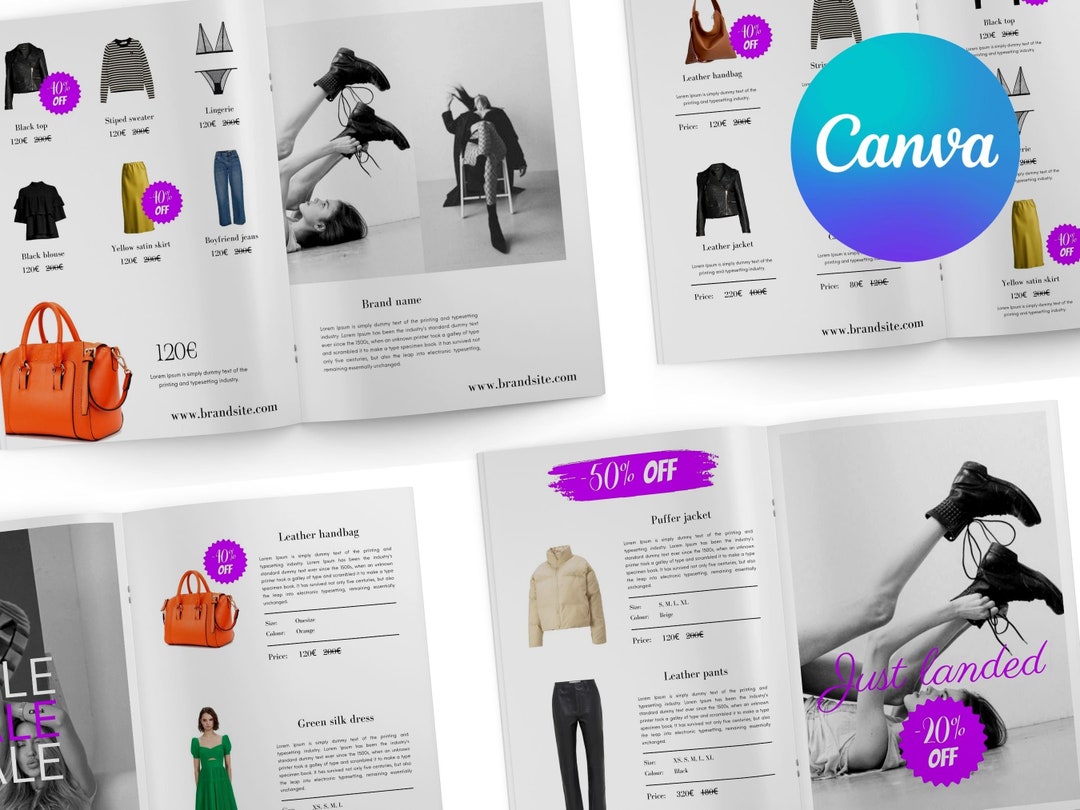 Sale Catalogue Template for Fashion Business, Fully Editable in Canva ...