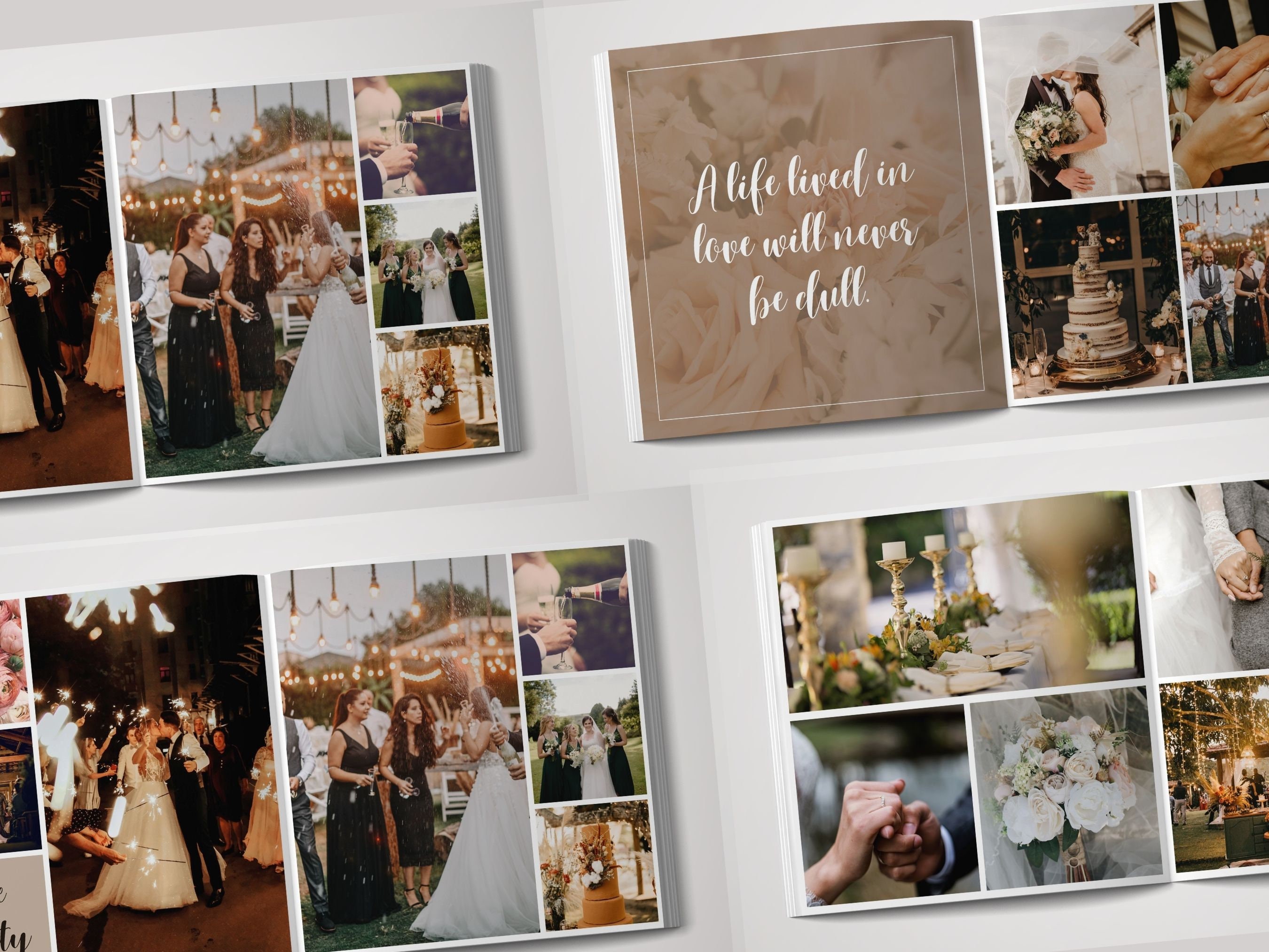 Wedding Photo Book Canva Editable Template | Customizable Wedding or ...
