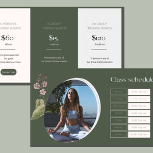 Yoga Instructor Website Design Template Editable in Canva | Fitness ...