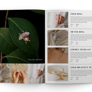 Jewelry Catalog Template, Fully Editable in Canva | Ebook | Magazine ...