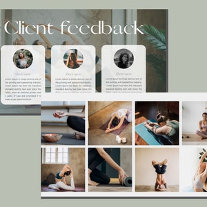 Yoga Instructor Website Design Template Editable in Canva | Fitness ...