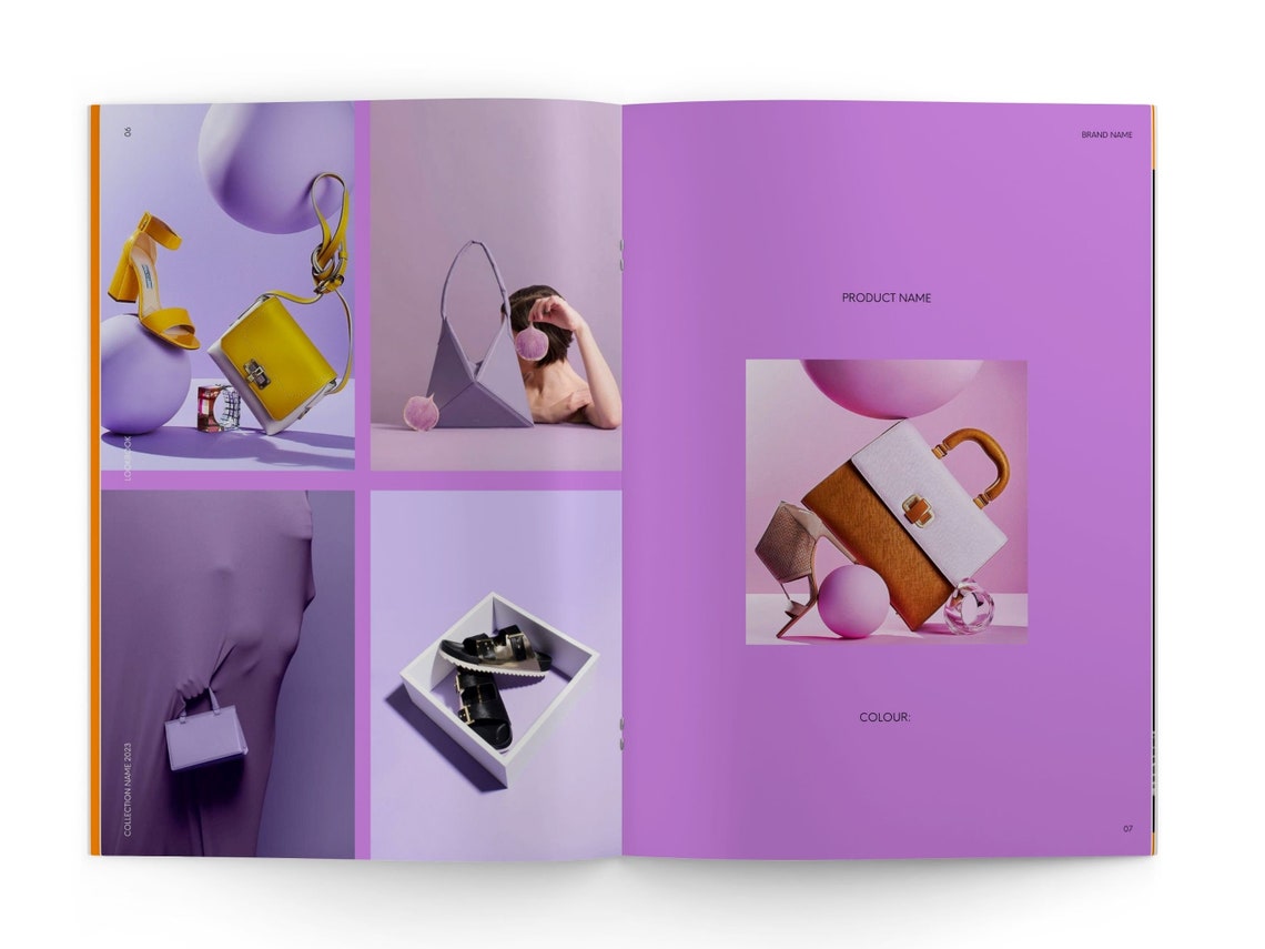 Colourful Premium Lookbook or Product Catalog Editable Canva Template ...