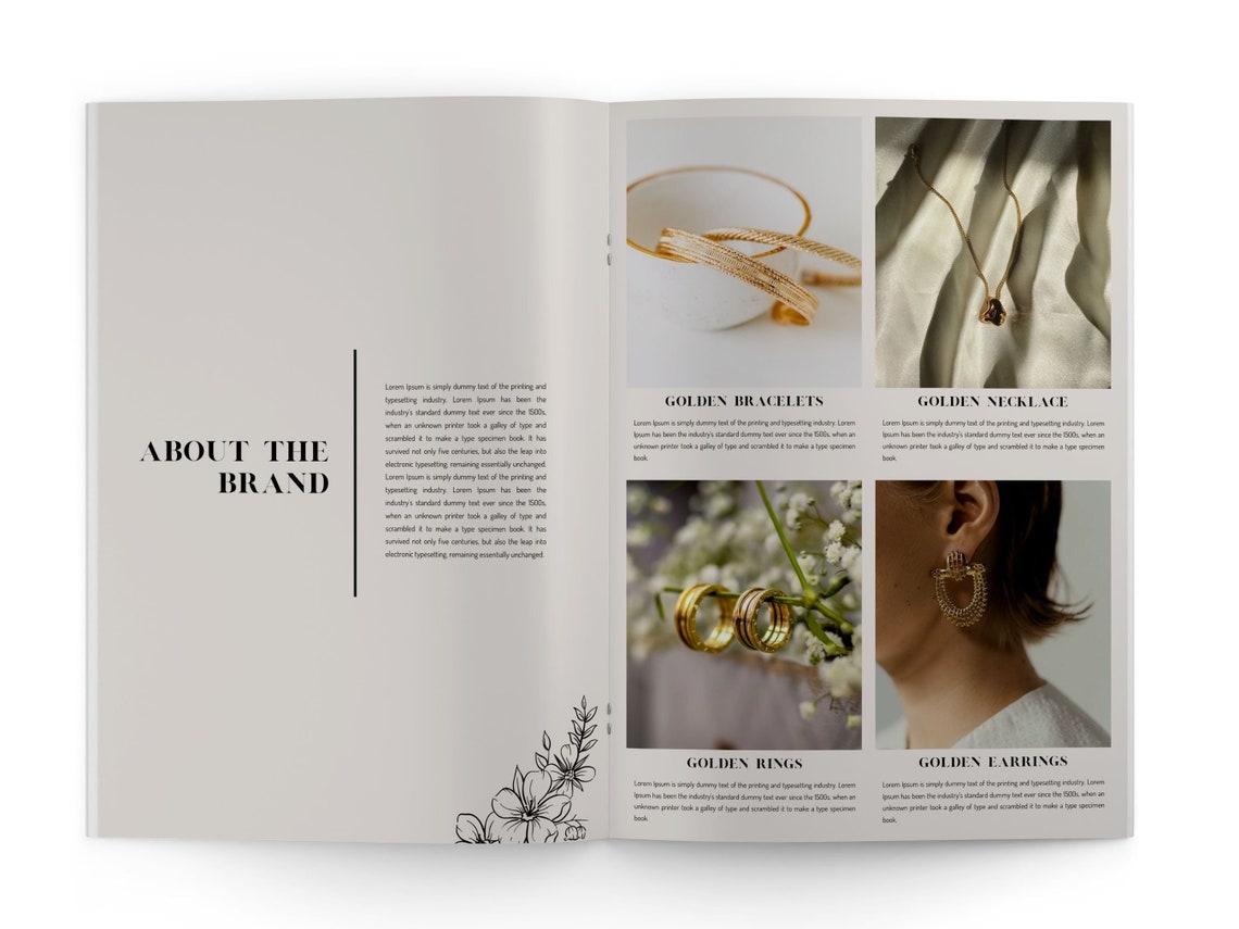 Jewelry Catalog Template, Fully Editable in Canva | Ebook | Magazine ...