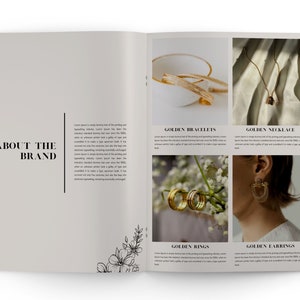 Jewelry Catalog Template, Fully Editable in Canva | Ebook | Magazine ...