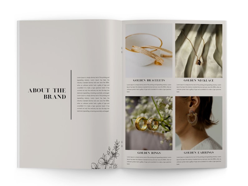 Jewelry Catalog Template, Fully Editable in Canva | Ebook | Magazine ...