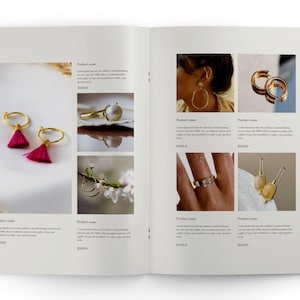 Jewelry Catalog Template, 20 Pages Editable in Canva | Ebook | Magazine ...