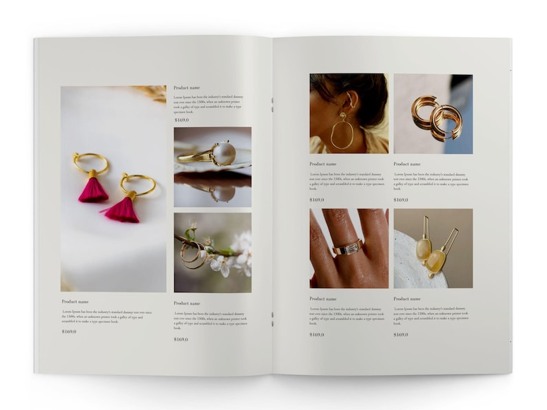 Jewelry Catalog Template, 20 Pages Editable in Canva | Ebook | Magazine ...