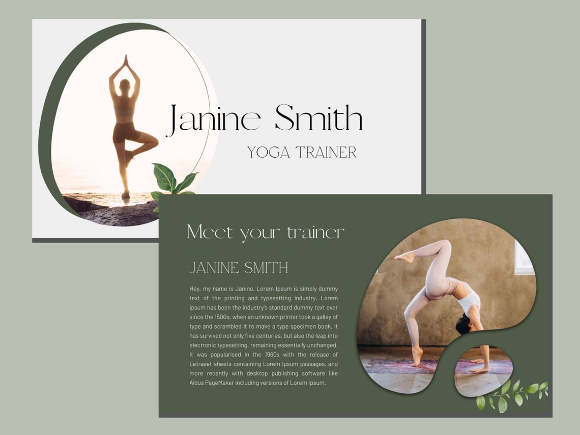 Yoga Instructor Website Design Template Editable in Canva Fitness ...