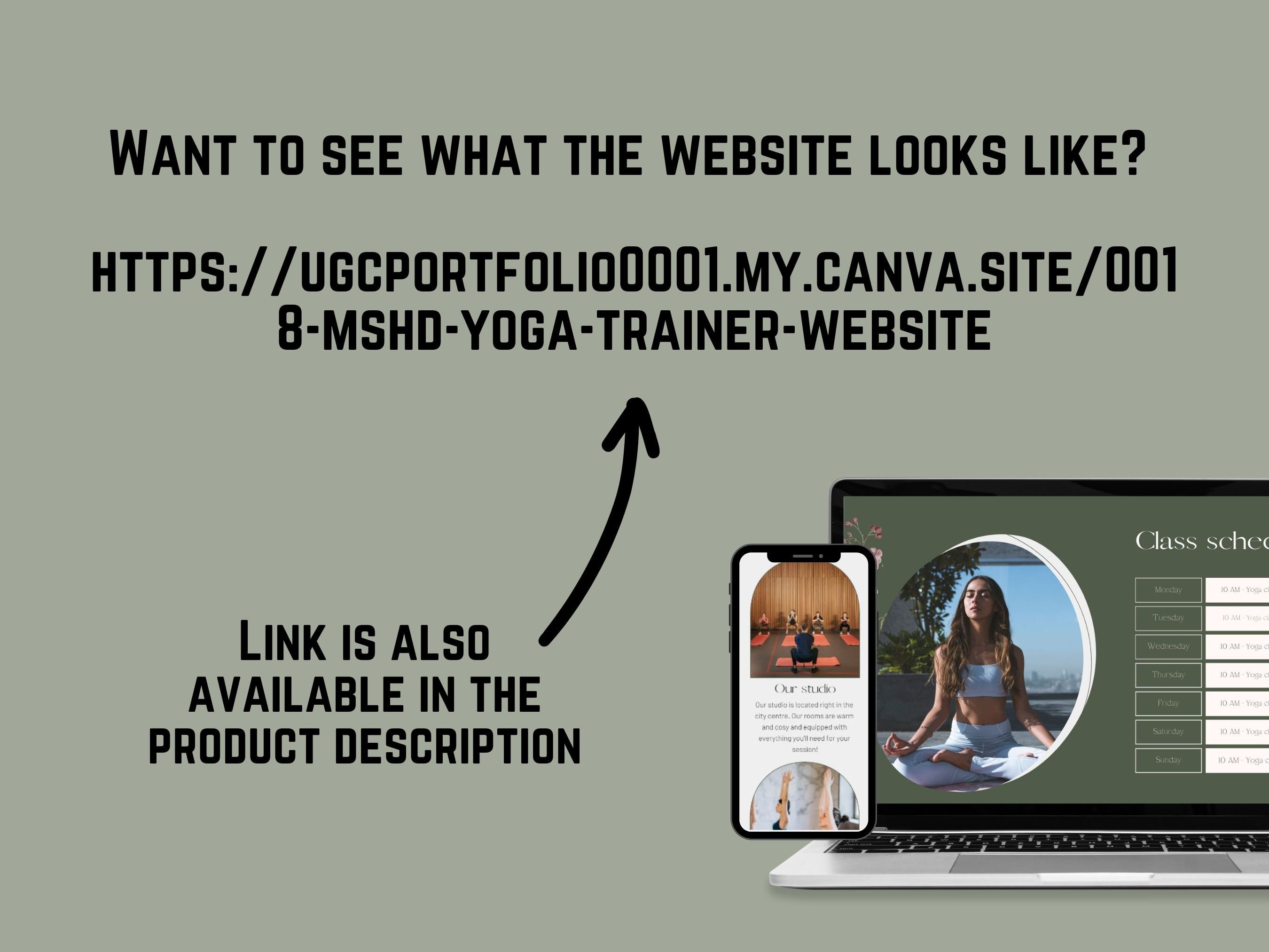 Yoga Instructor Website Design Template Editable in Canva Fitness ...