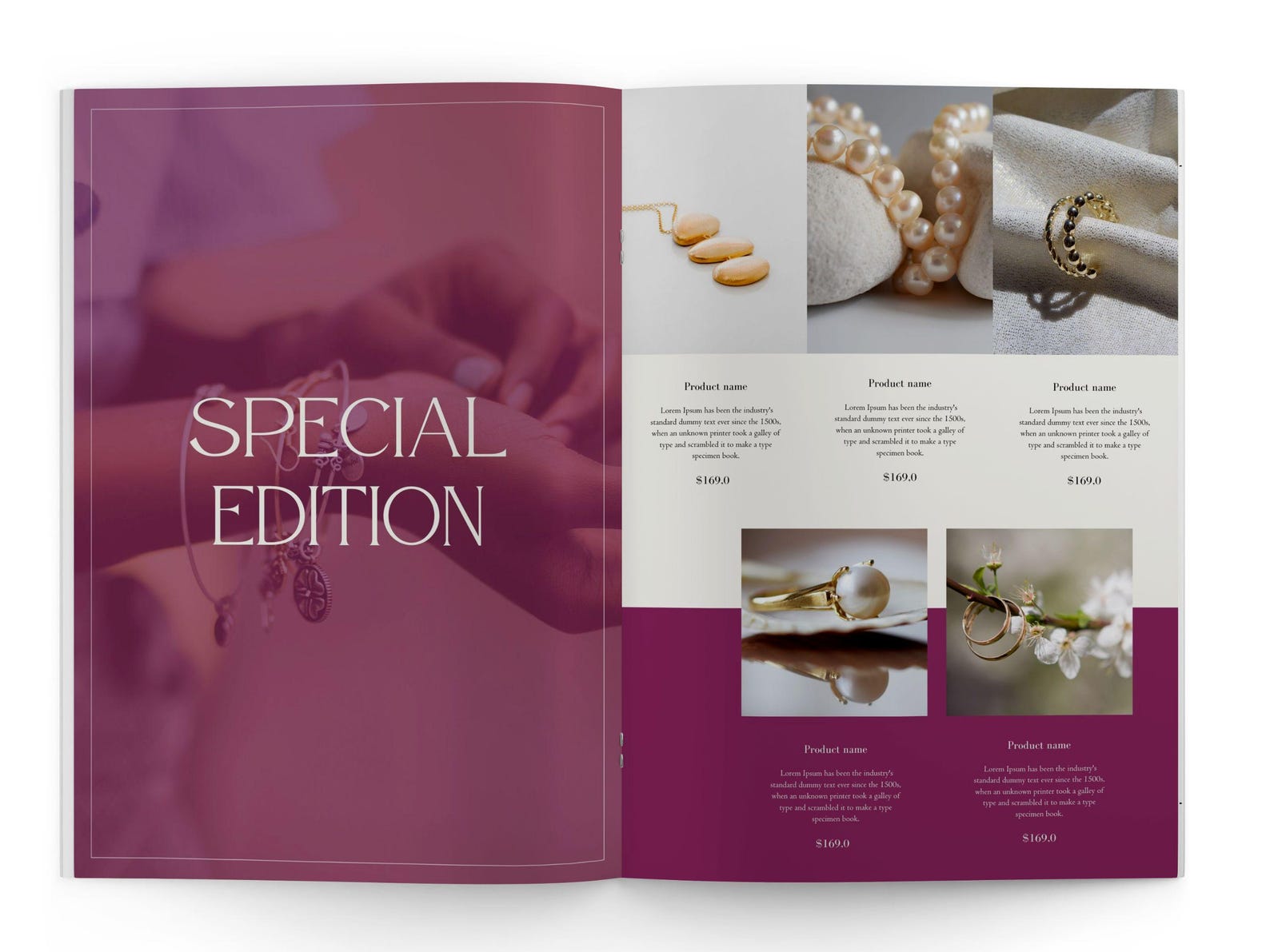 Jewelry Catalog Template, 20 Pages Editable in Canva | Ebook | Magazine ...