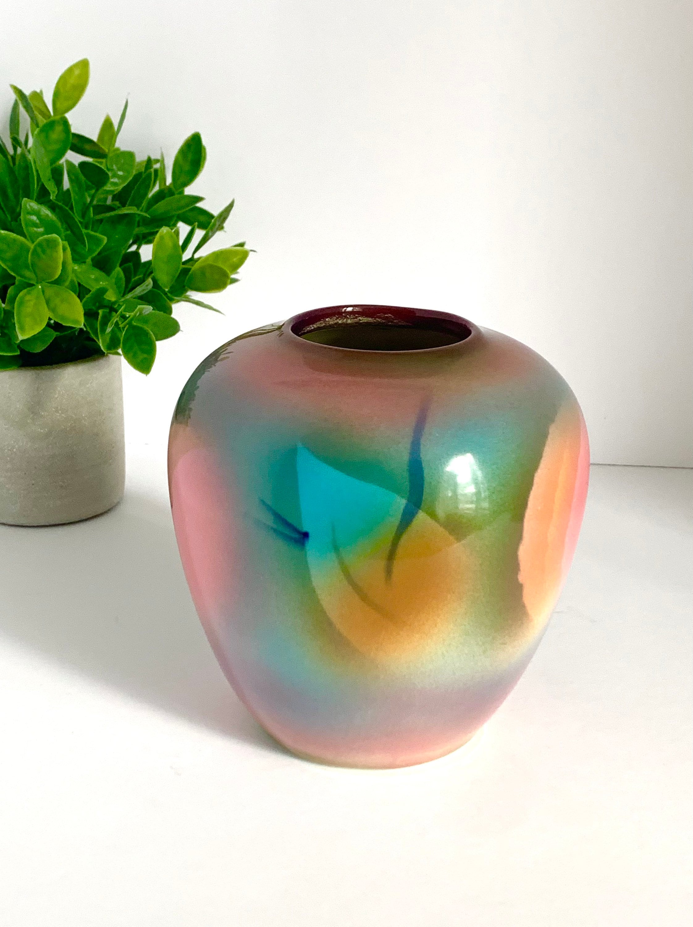 Vintage Authentic Judith Stiles Pottery Low Profile Vase 80s Decor - Etsy