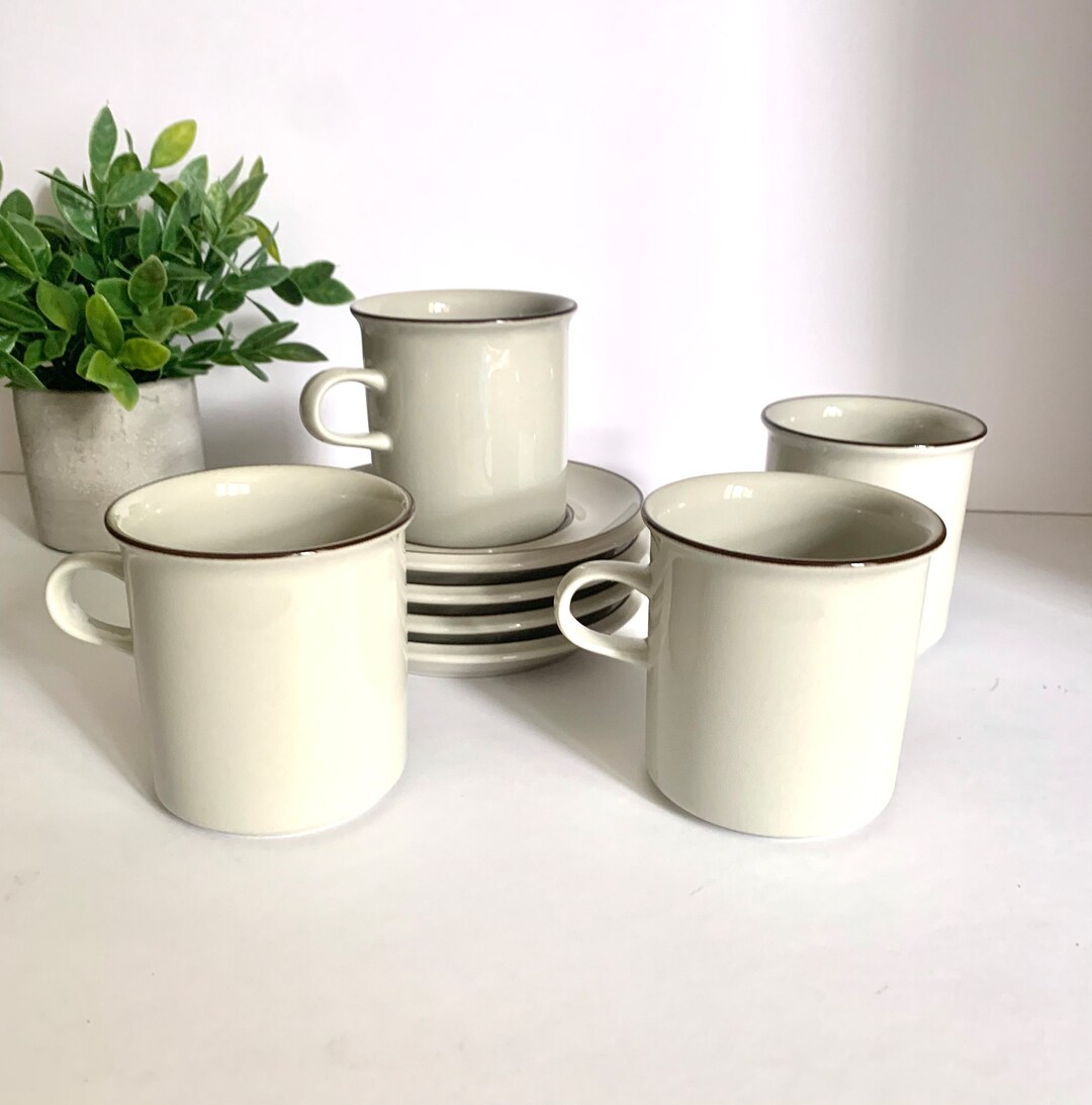Vintage Mugs Arabia Finland Set 4 and Saucers “fennica” - Etsy