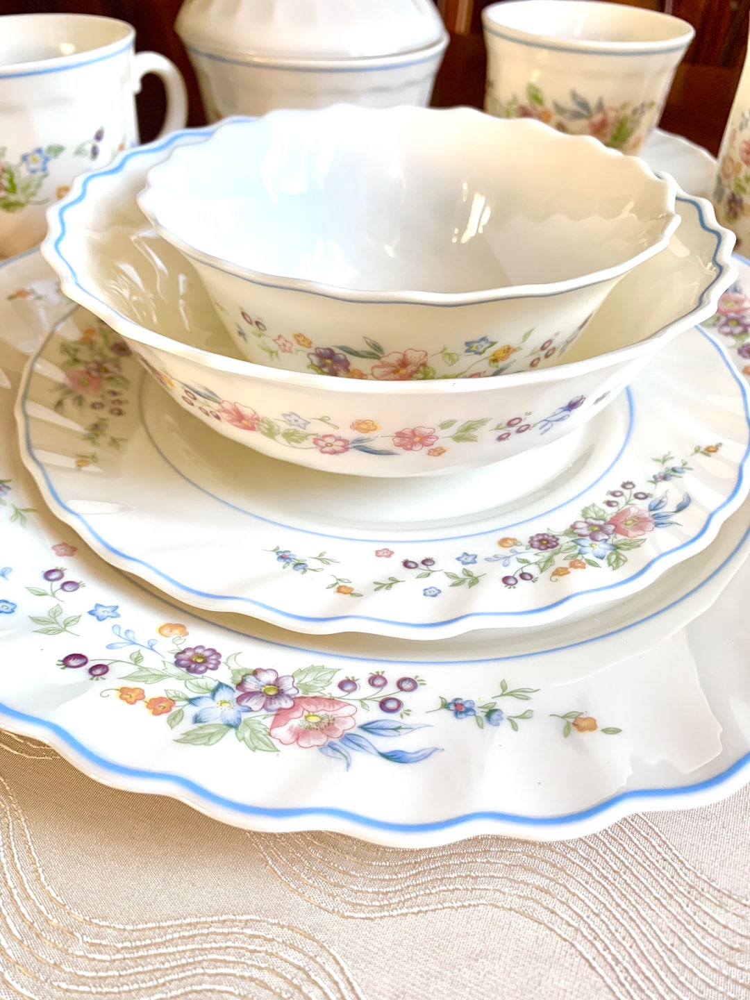 Vintage Arcopal France Victoria Pattern Dishes - Etsy