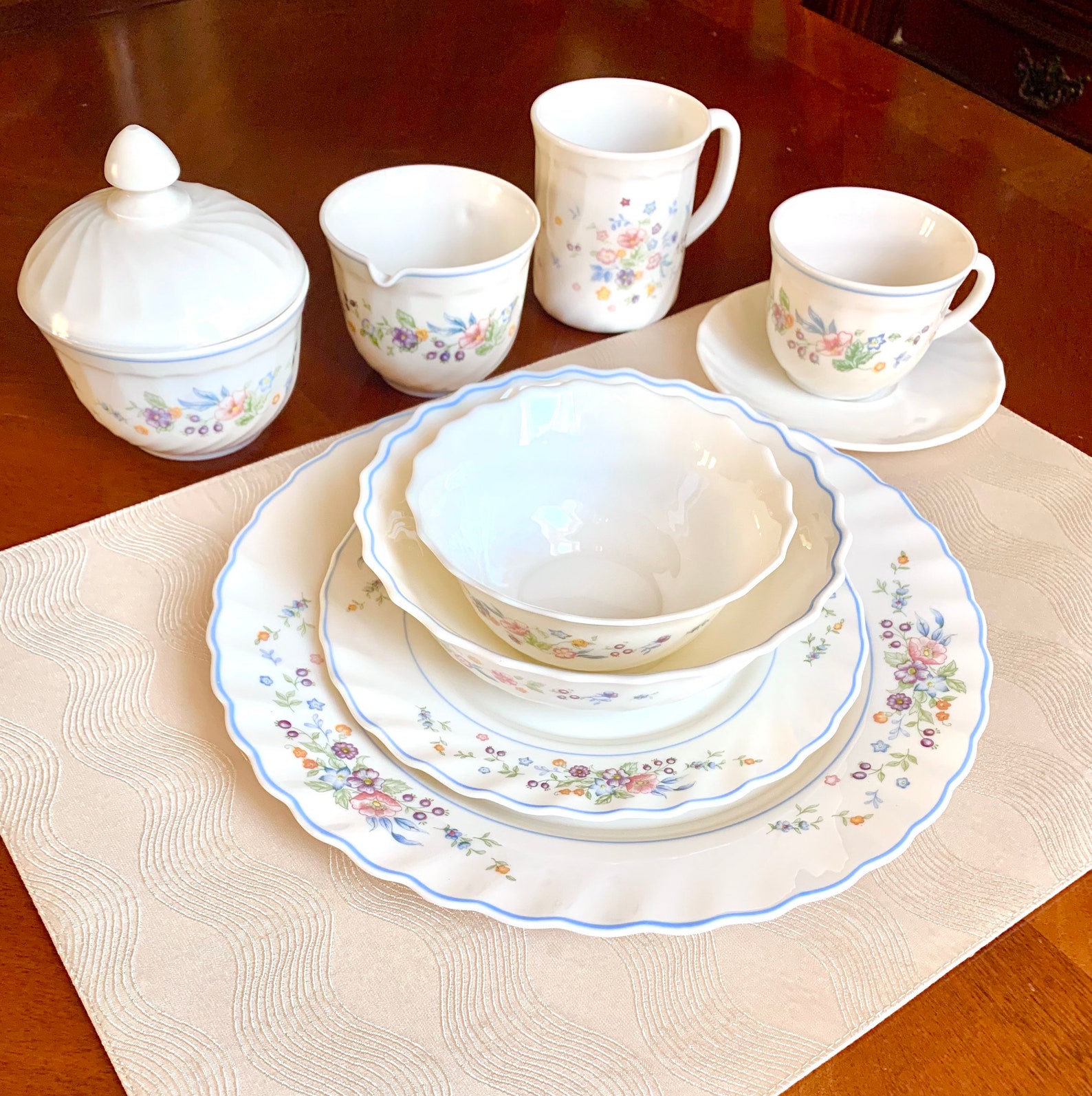 Vintage Arcopal France Victoria Pattern Dishes - Etsy