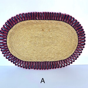 Vintage Raffia Placemat and Trivets - Etsy