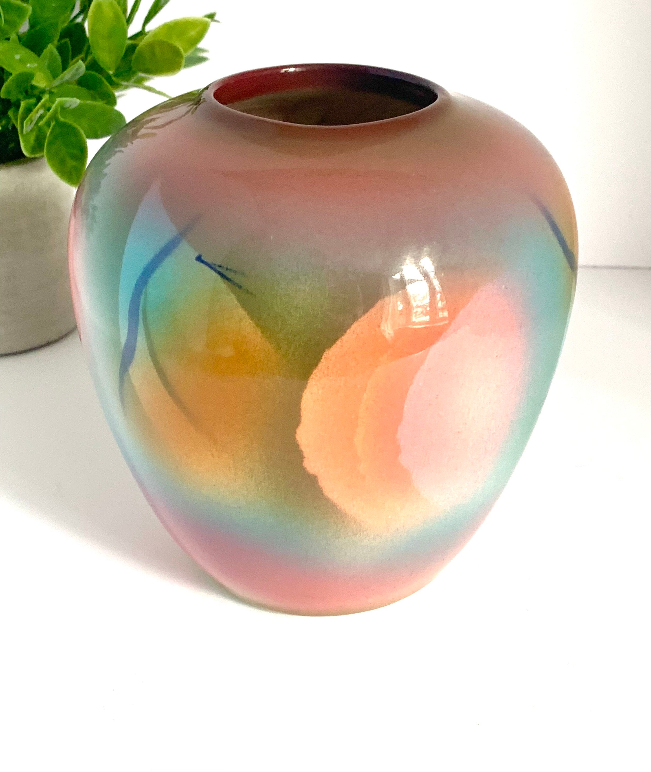 Vintage Authentic Judith Stiles Pottery Low Profile Vase 80s Decor - Etsy
