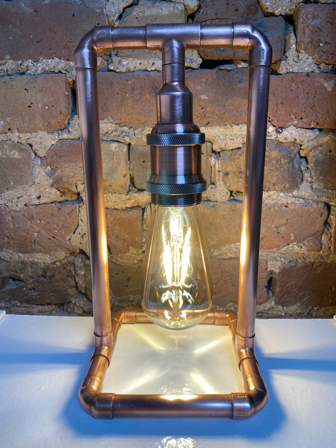 Handmade Copper Pipe Lamp - Etsy UK