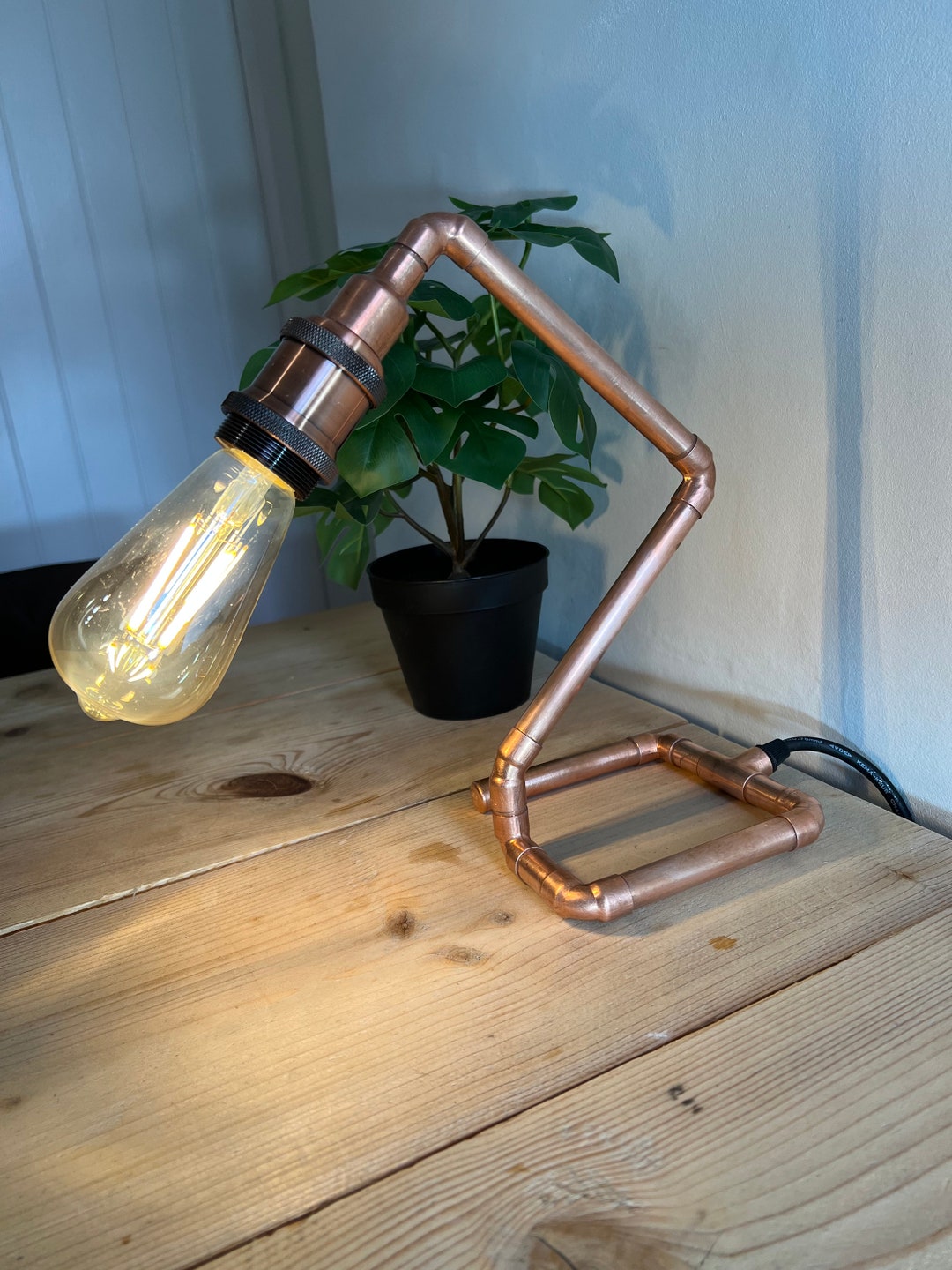 Handmade Copper Pipe Lamp - Etsy