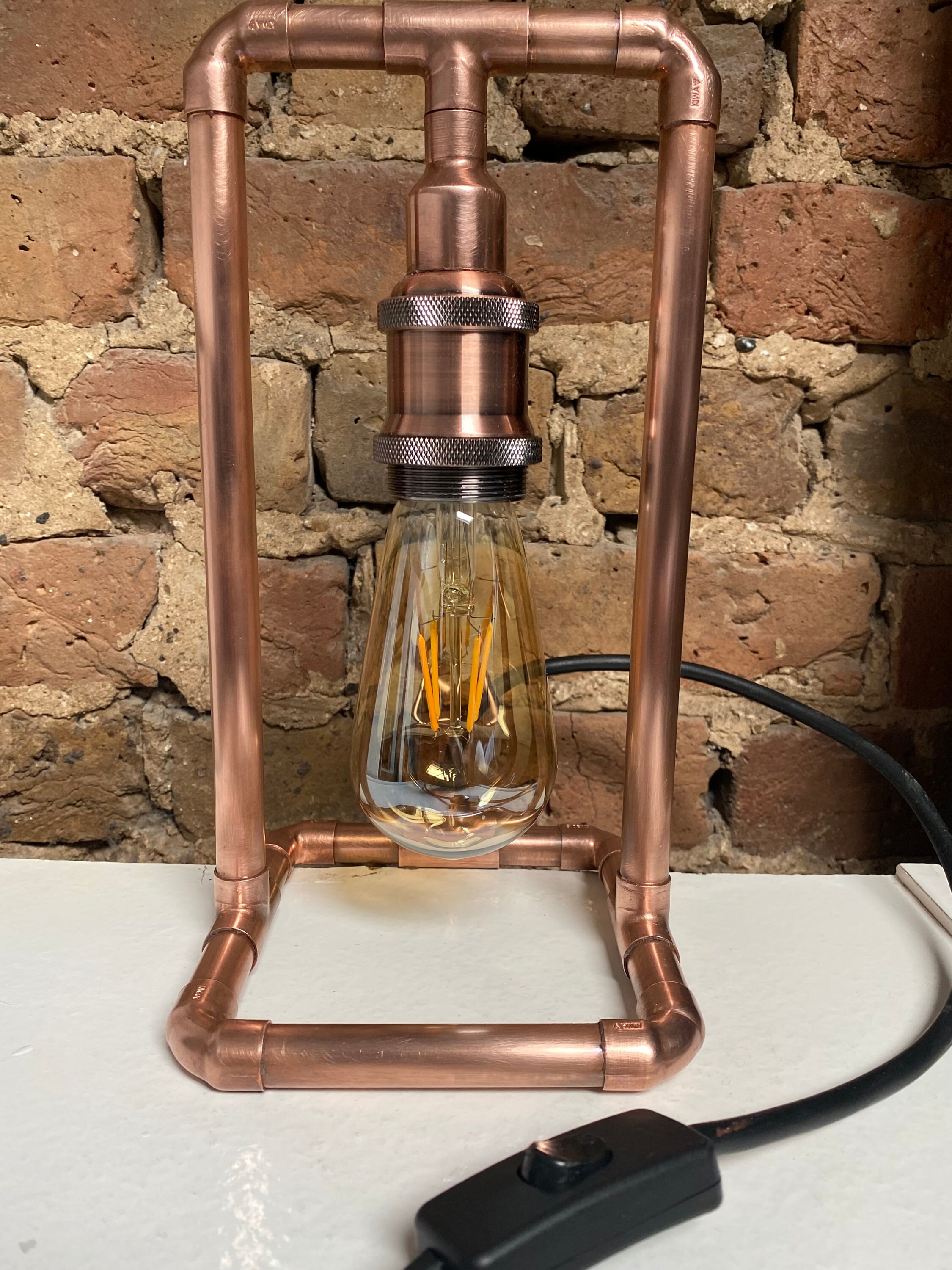Handmade Copper Pipe Lamp - Etsy UK
