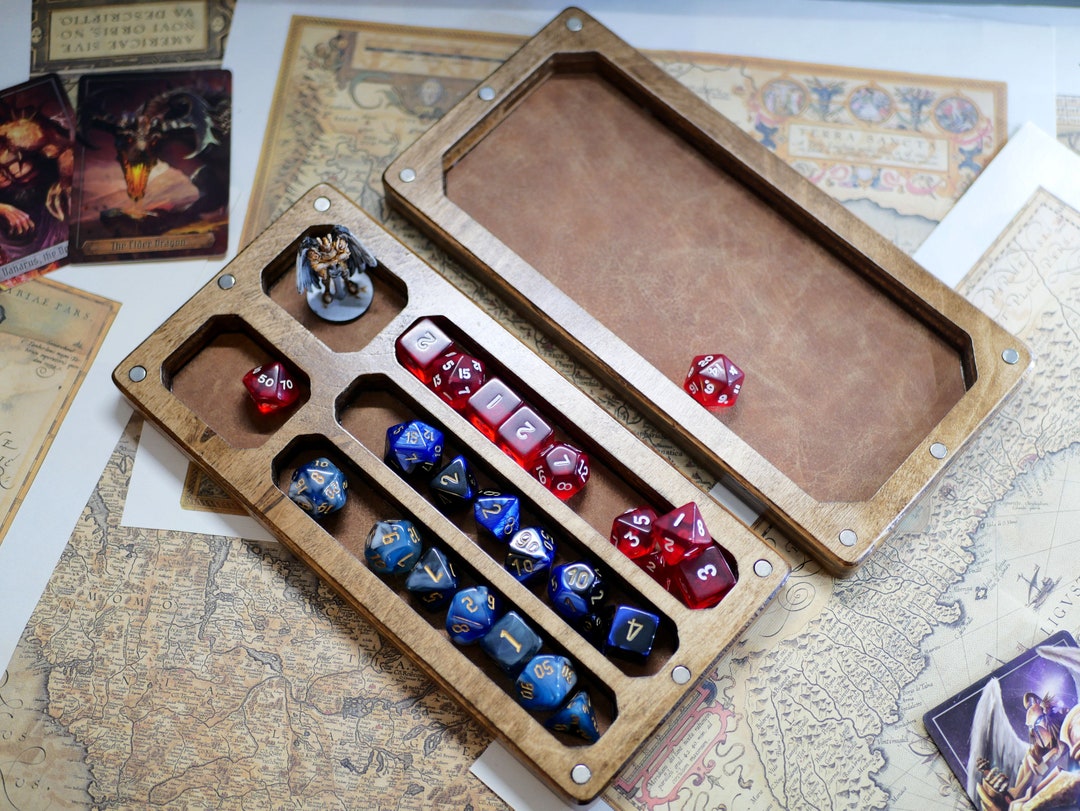 Dnd Deluxe Dice Box, Handmade Custom Wood Dungeons and Dragons Rolling ...