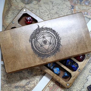 Dnd Deluxe Dice Box, Handmade Custom Wood Dungeons and Dragons Rolling ...