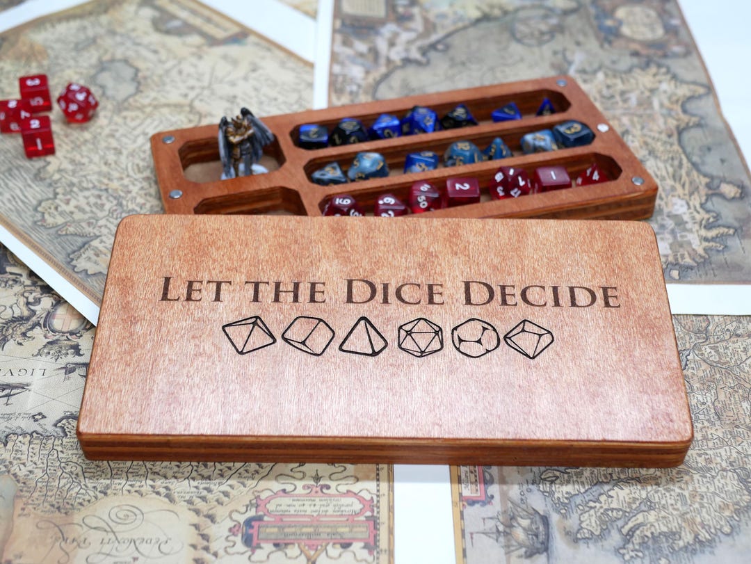 Wooden DND Dice Box and Tray Set for Dungeons & Dragons, Custom ...