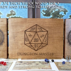 Personalized Engraved Wood Dungeon Master Screen, Custom D&D DM Screen ...
