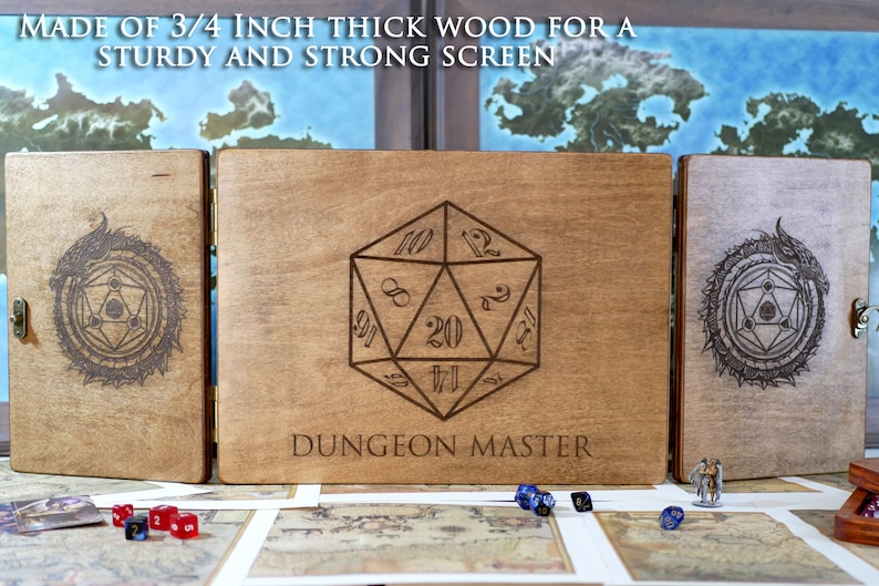 Personalized Engraved Wood Dungeon Master Screen With Custom - Etsy