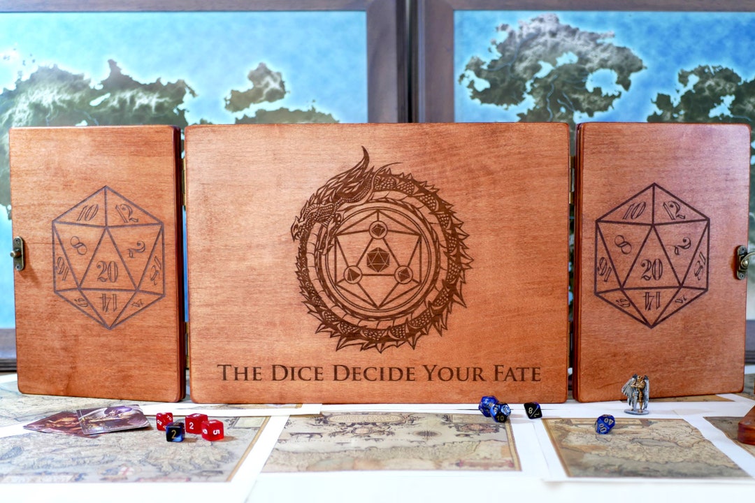 Personalized Engraved Wood Dungeon Master Screen, Custom D&D DM Screen ...