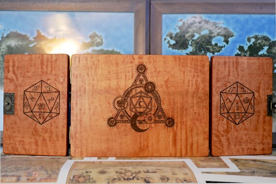 Personalized Engraved Wood Dungeon Master Screen With Custom - Etsy
